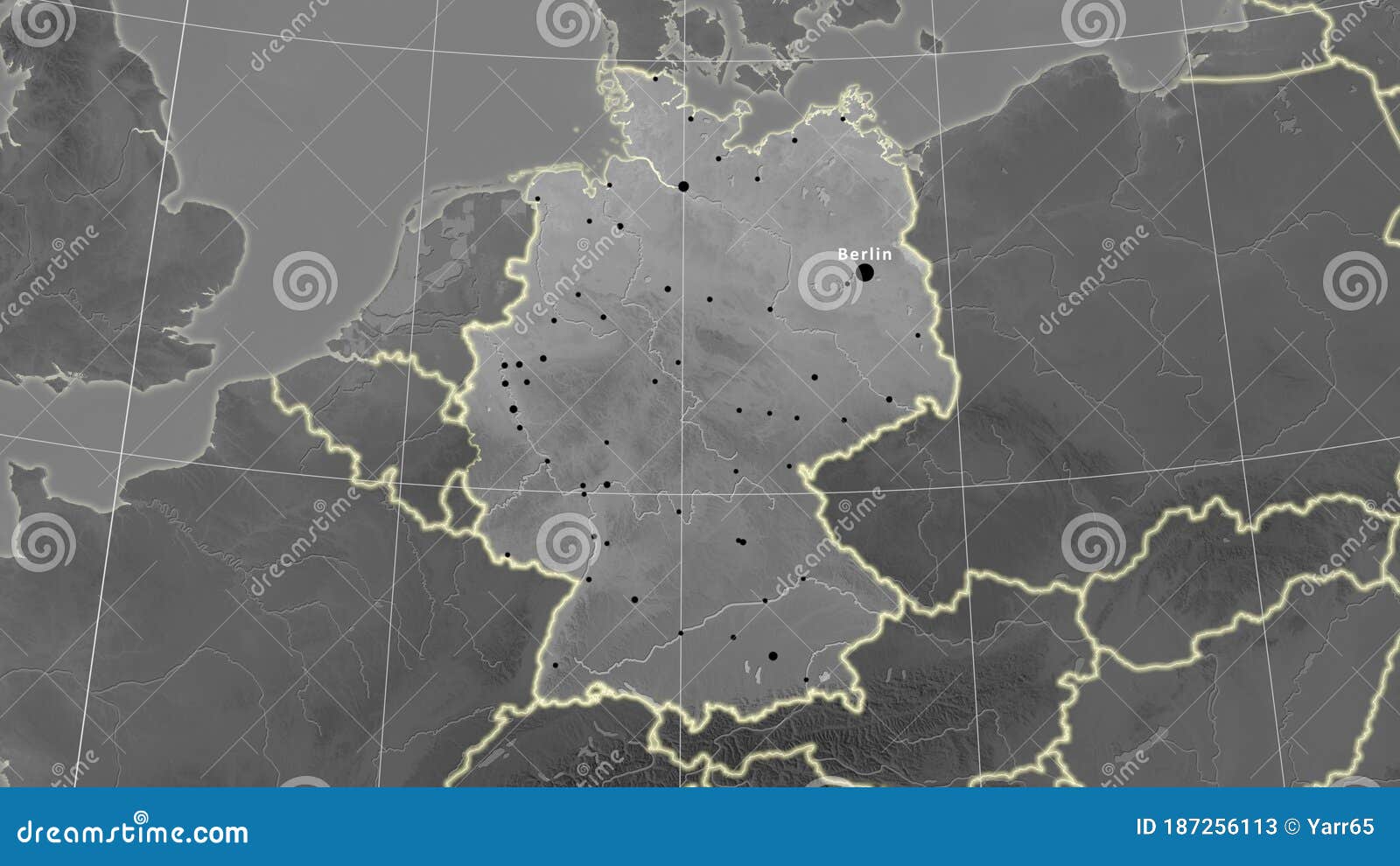 Germany - Grayscale. Composition, Borders Stock Illustration ...