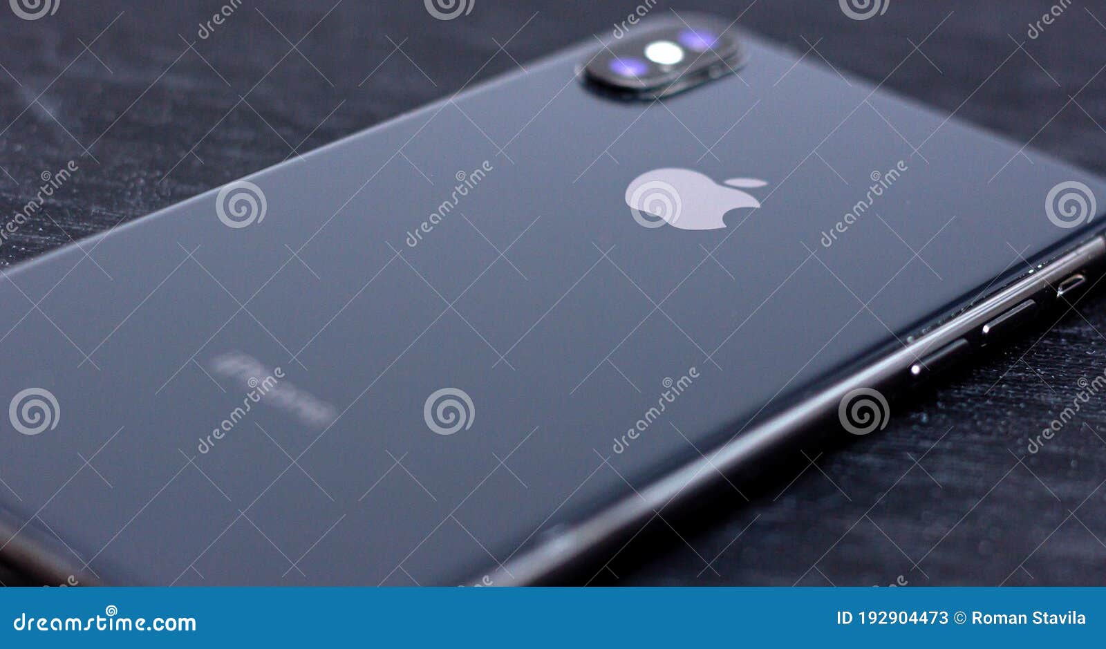 Black IPhone X Logo, Back Panel with Logo Editorial Stock Photo - Image ...