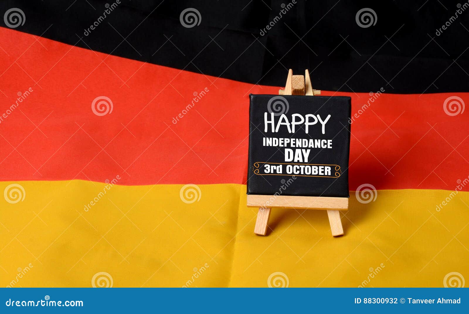 Germany Happy Independence Day 3rd October on Flag Stock Photo - Image ...