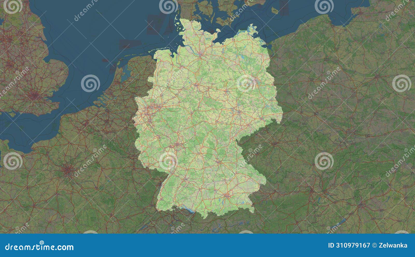 Germany Highlighted. Topo German Stock Illustration - Illustration of ...