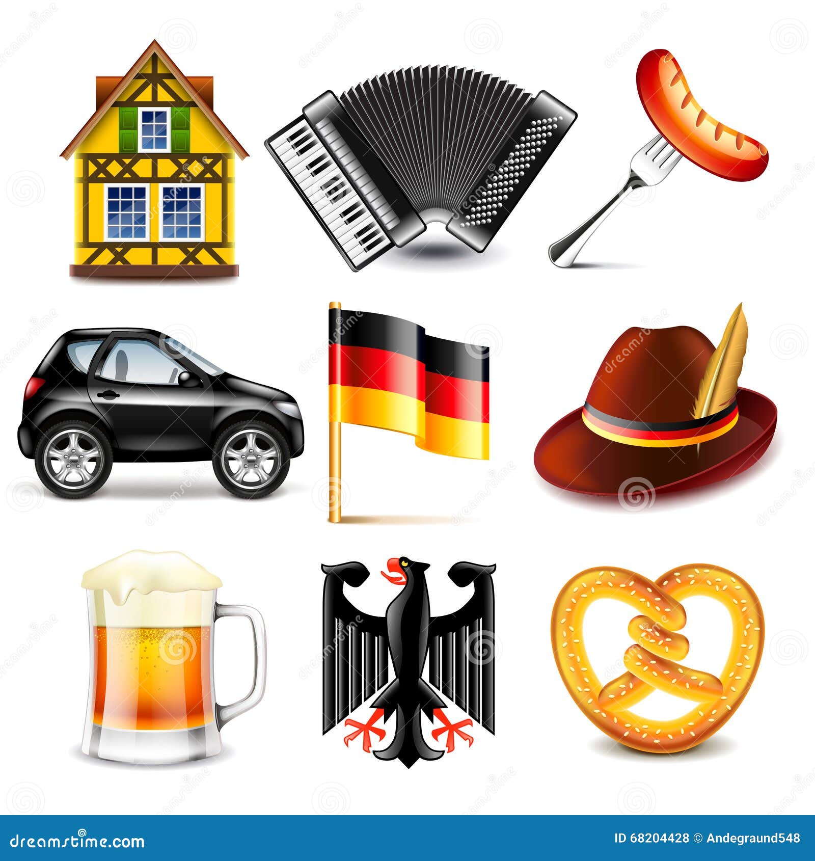 Germany icons vector set stock vector. Illustration of party - 68204428