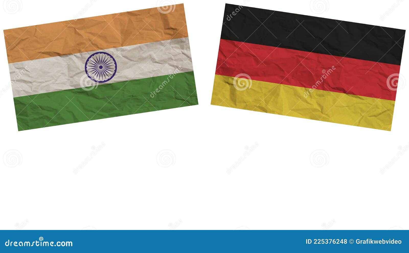 Germany and India Flags Together Paper Texture Illustration Stock ...