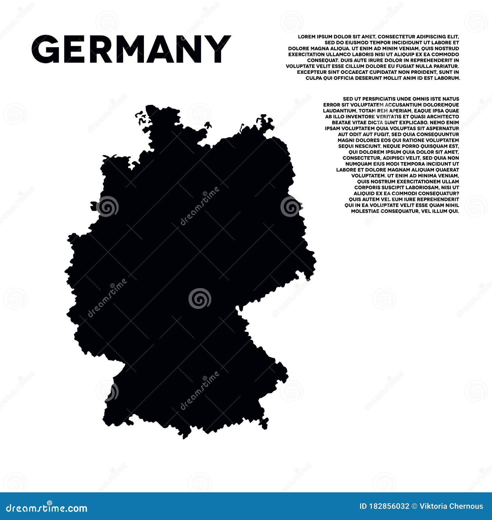 Germany Map With Infographic Elements. Infographics Layouts. Vector ...