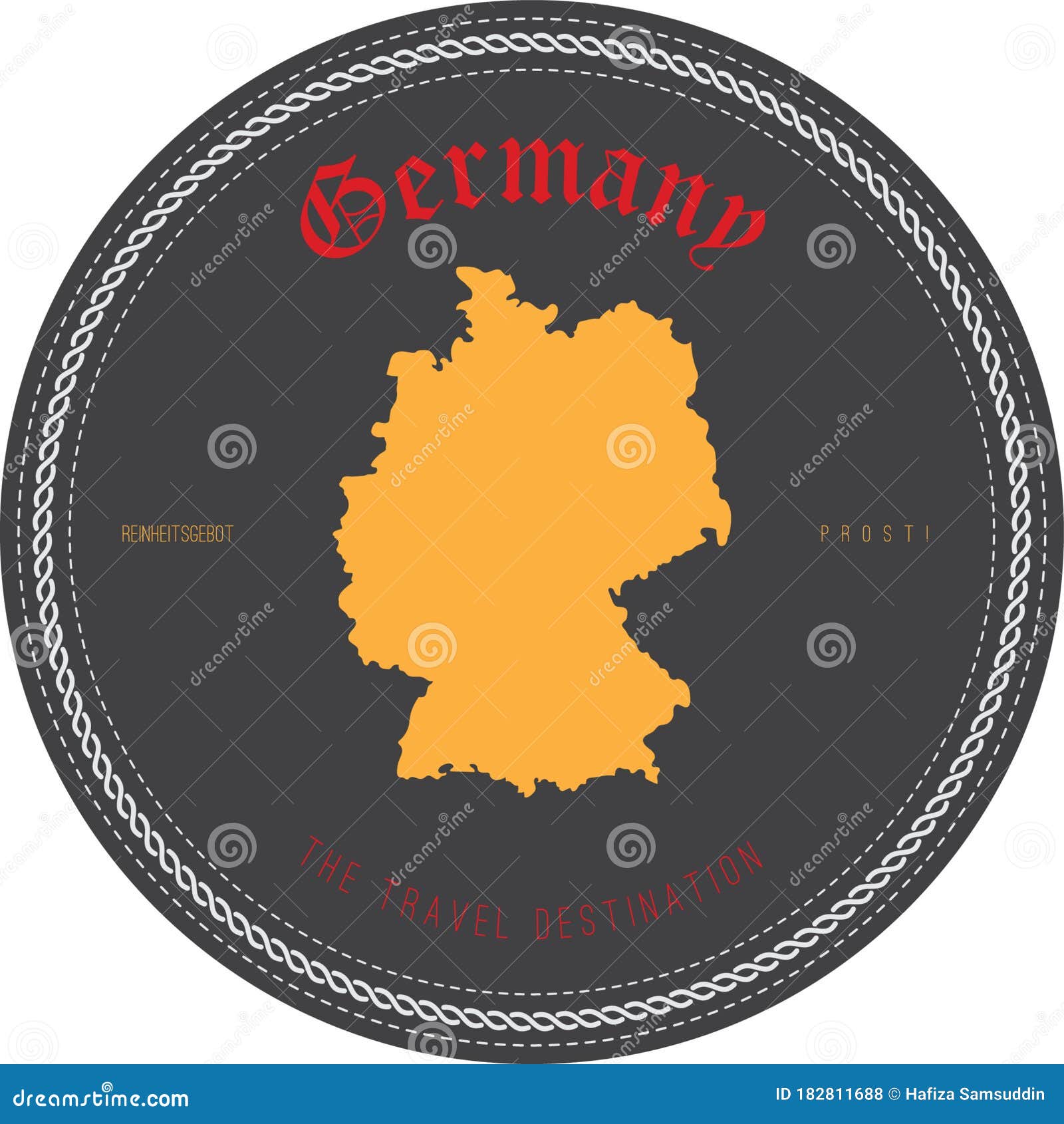 Germany label design stock vector. Illustration of words - 182811688