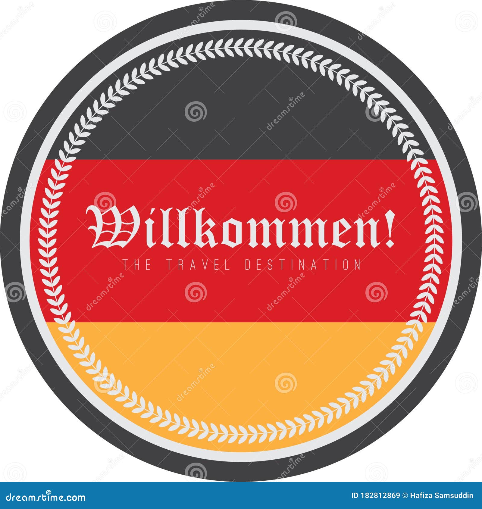 Germany label design stock vector. Illustration of shape - 182812869