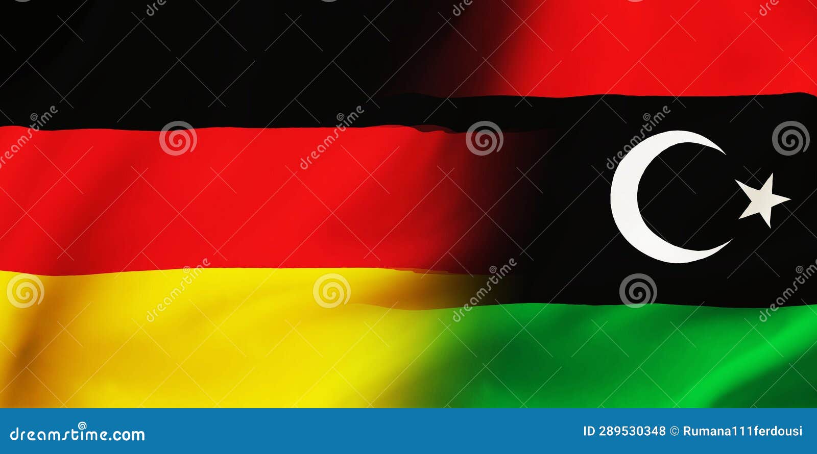 German,Libya Flag Together.Germany,Libya Waving Flag Background Stock ...