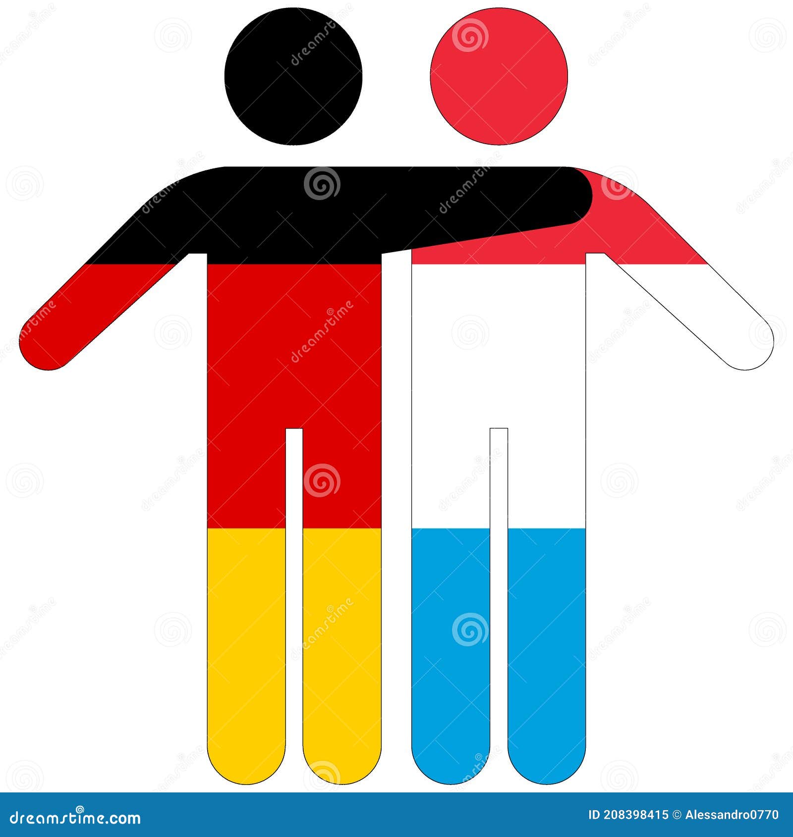 Germany - Luxembourg Friendship Concept Stock Illustration ...