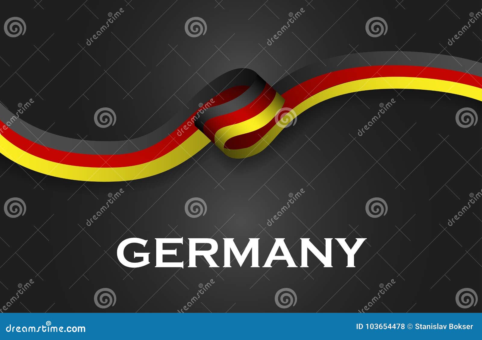 Germany Luxury Style Flag Ribbon Classic Style Stock Vector ...