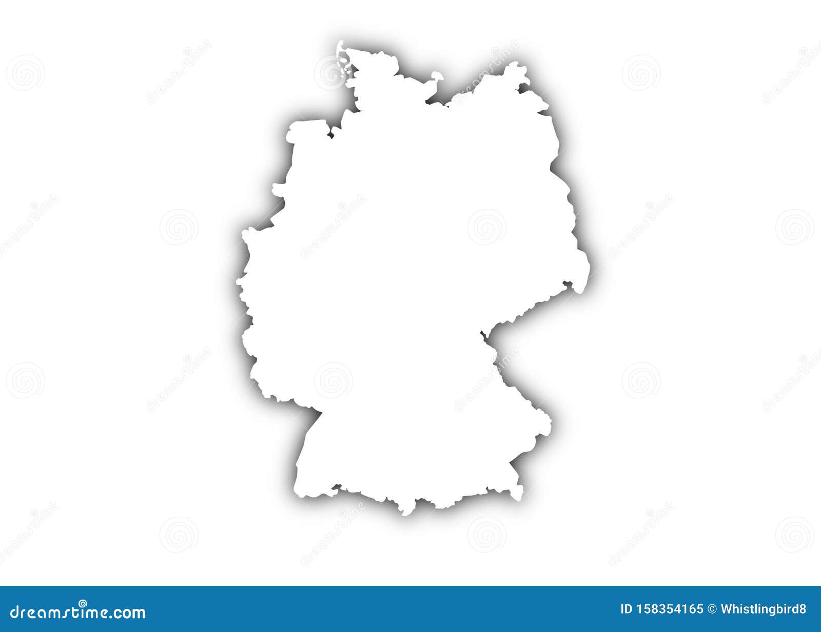 Germany Map Illustration on White Background Stock Illustration ...
