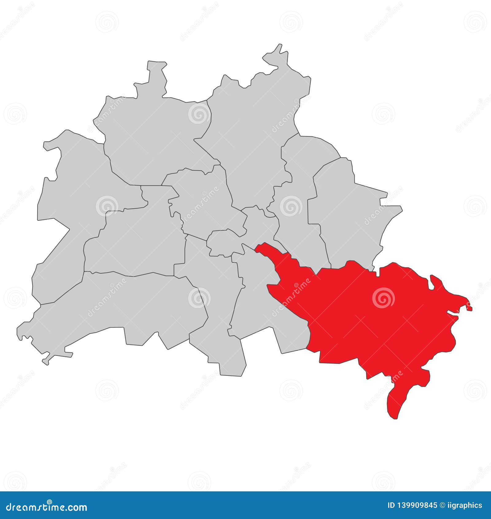 Tempelhof, Berlin, Deutschland High Detail Vector Map | CartoonDealer ...