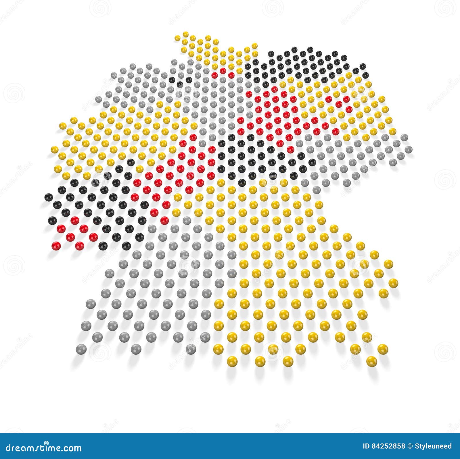 Germany Map and Flag Colors 2 Stock Illustration - Illustration of ...