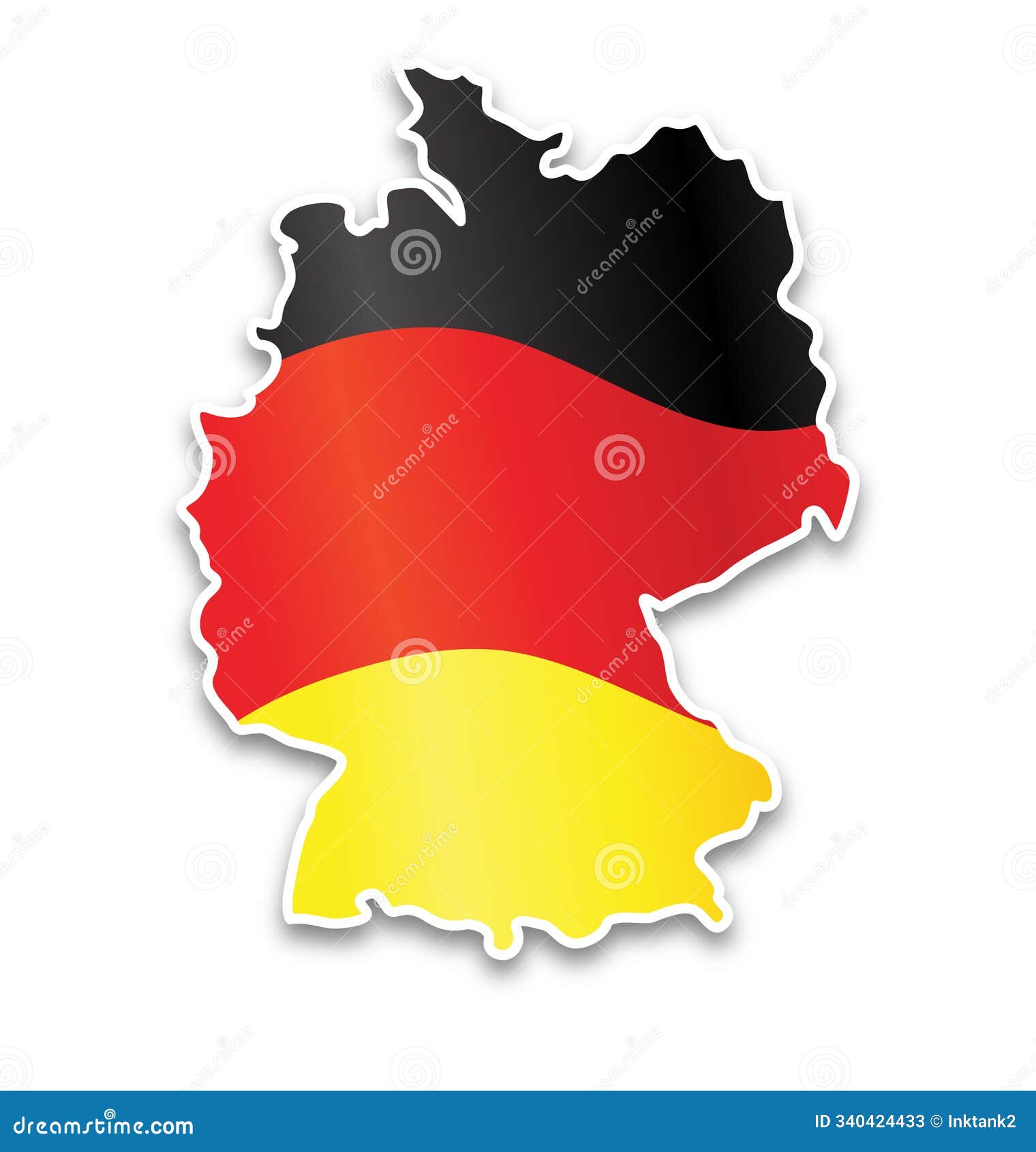 Germany map with flag stock vector. Illustration of contour - 340424433