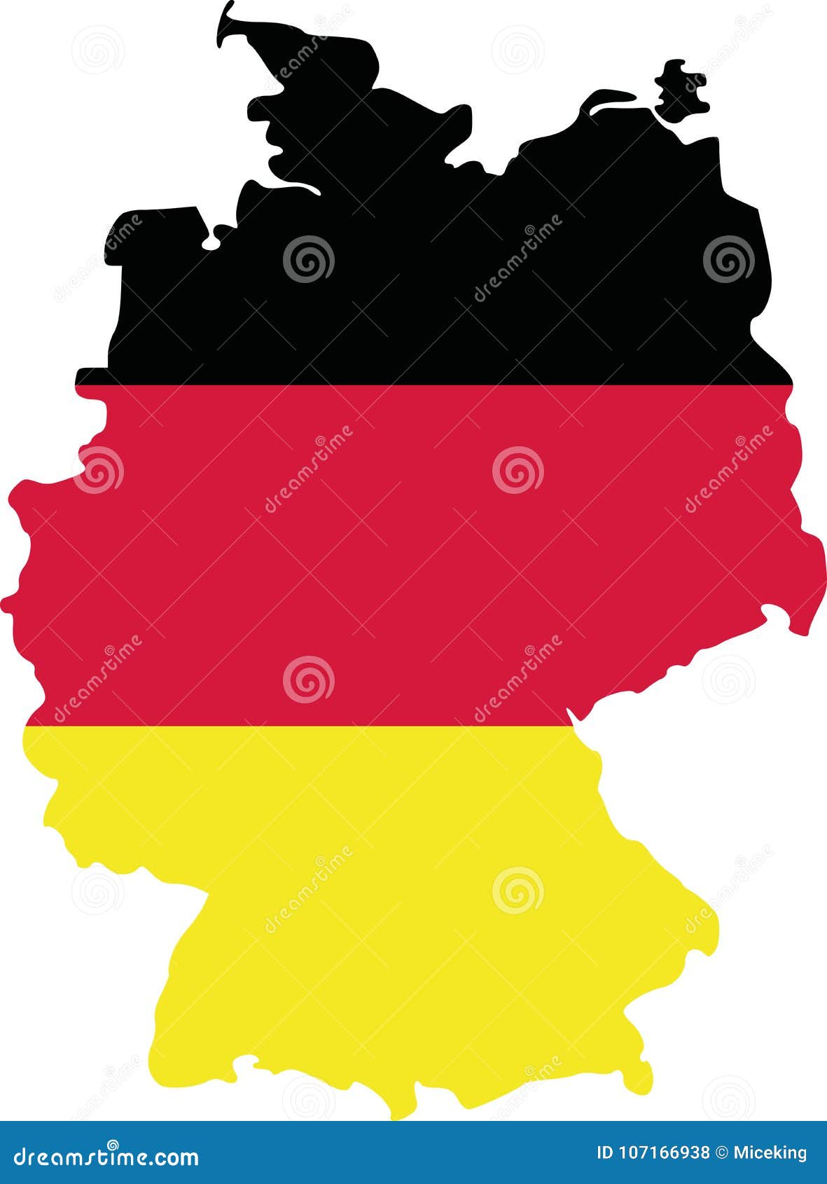 Germany map with flag stock vector. Illustration of germany - 107166938