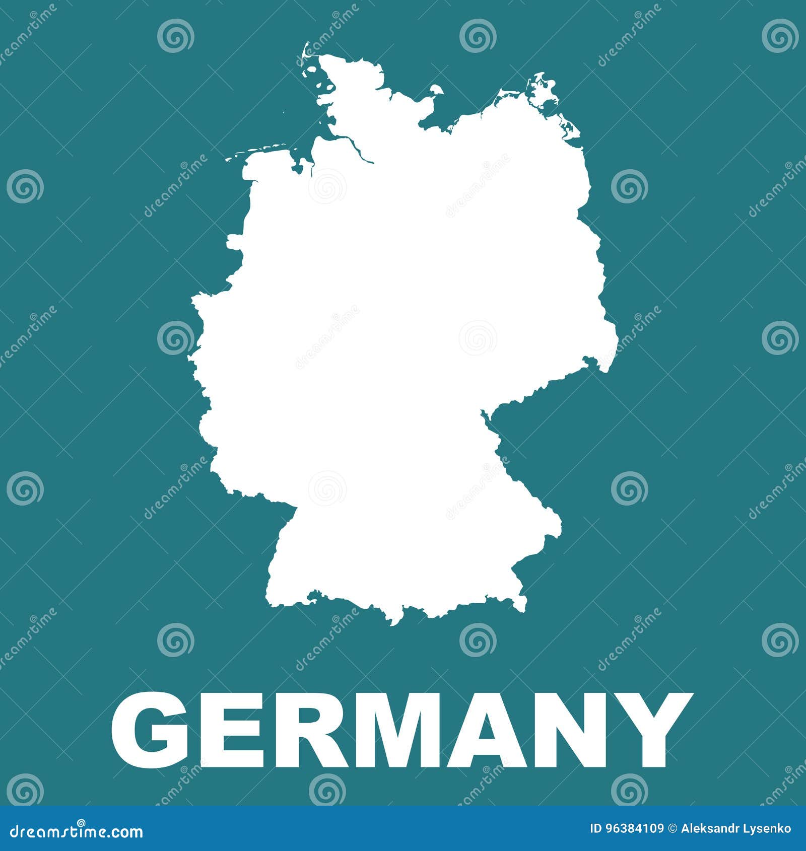 Germany Map. Flat Vector Illustration Stock Vector - Illustration of ...