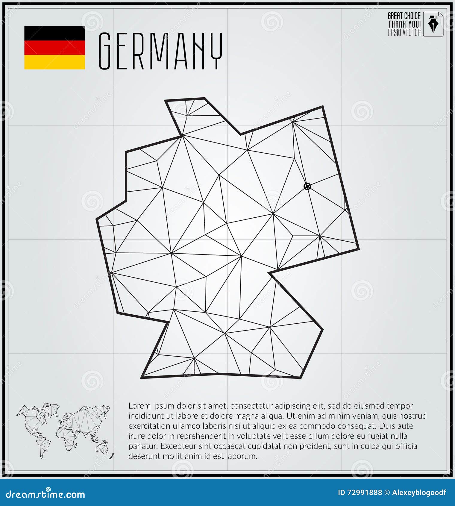 Germany Map in Geometric Polygonal Style. Polygonal Abstract World Map ... Germany Map in Geometric Polygonal Style. Polygonal Abstract World Map ...