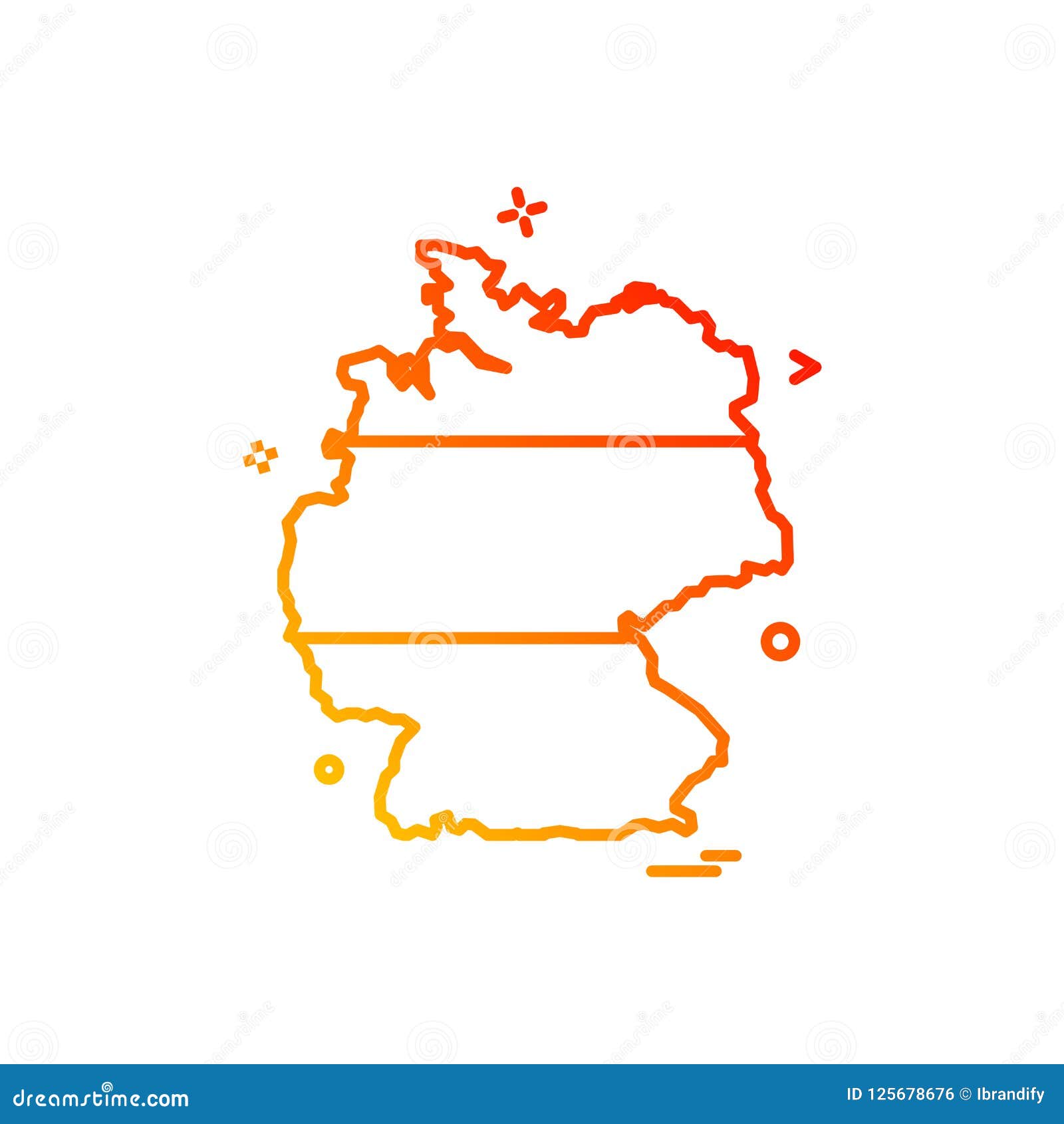 Germany Map Icon Design Vector Stock Vector - Illustration of banner ...
