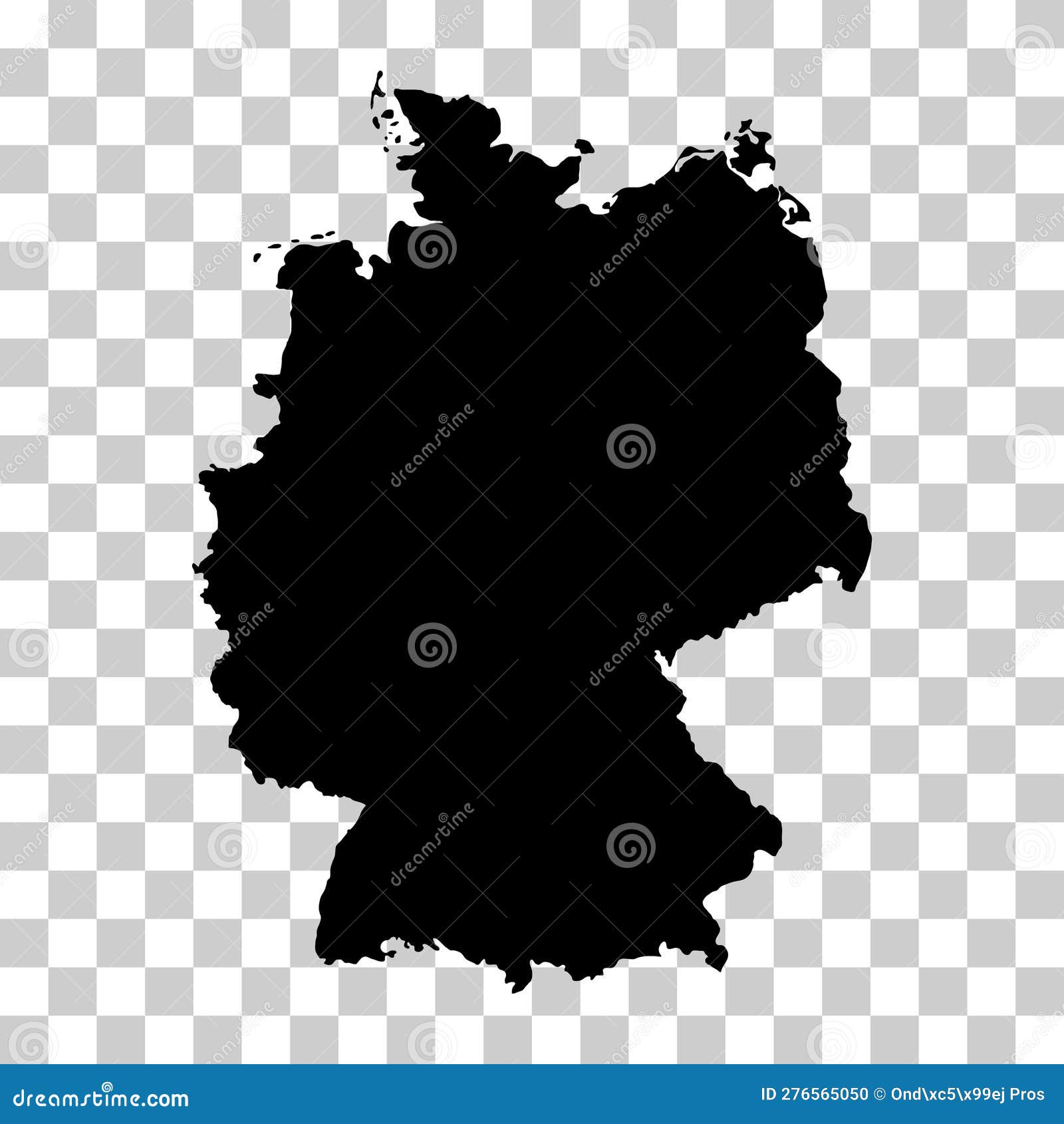 Germany Map Icon, Geography Blank Concept, Isolated Graphic Background ...