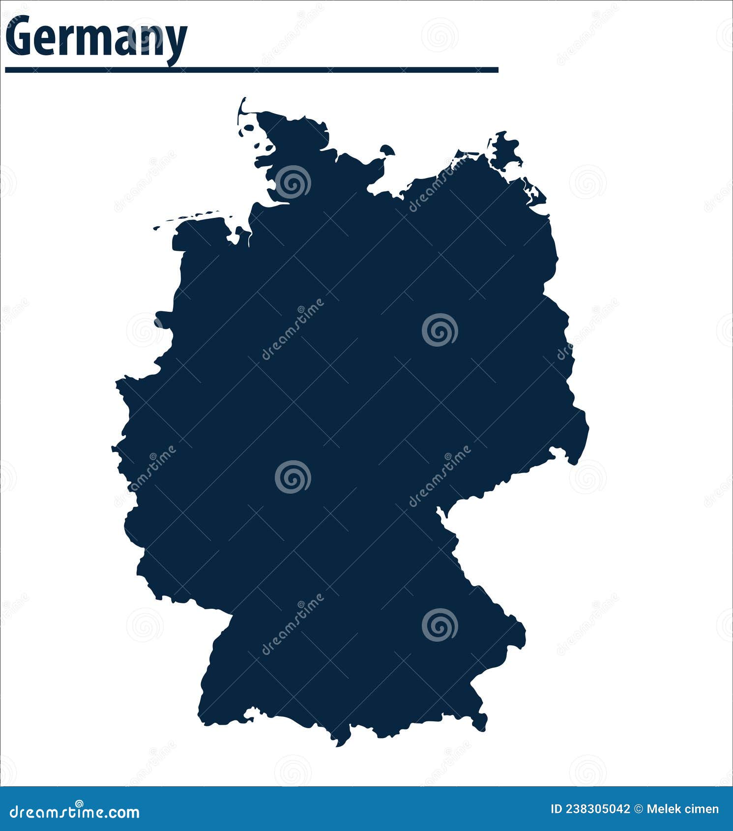Germany Map Illustration Vector Stock Vector - Illustration of ...