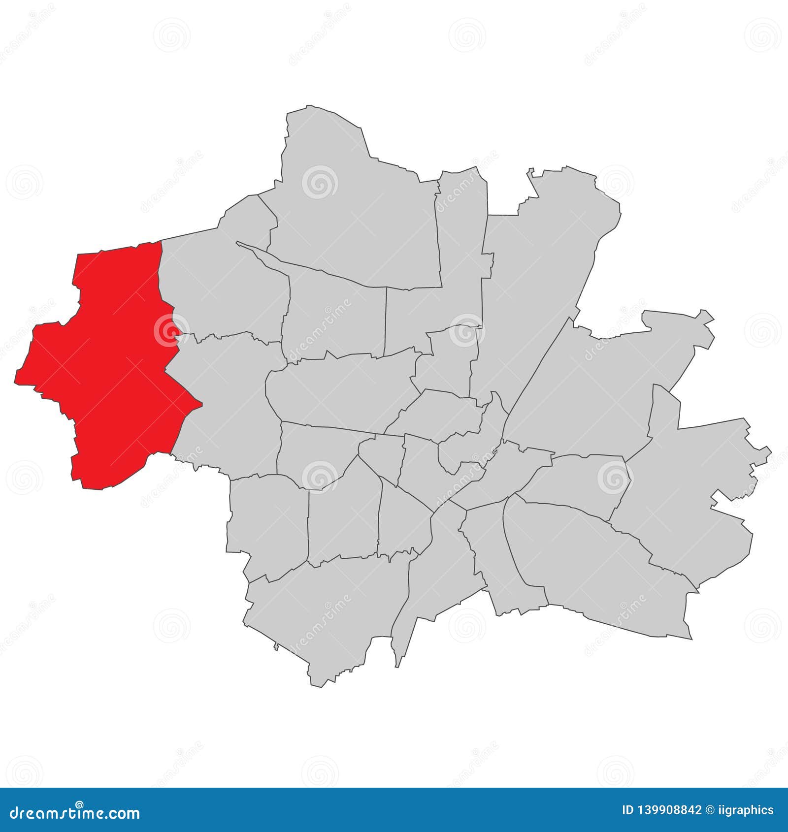 Germany - Map of Munich - High Detailed Stock Illustration ...