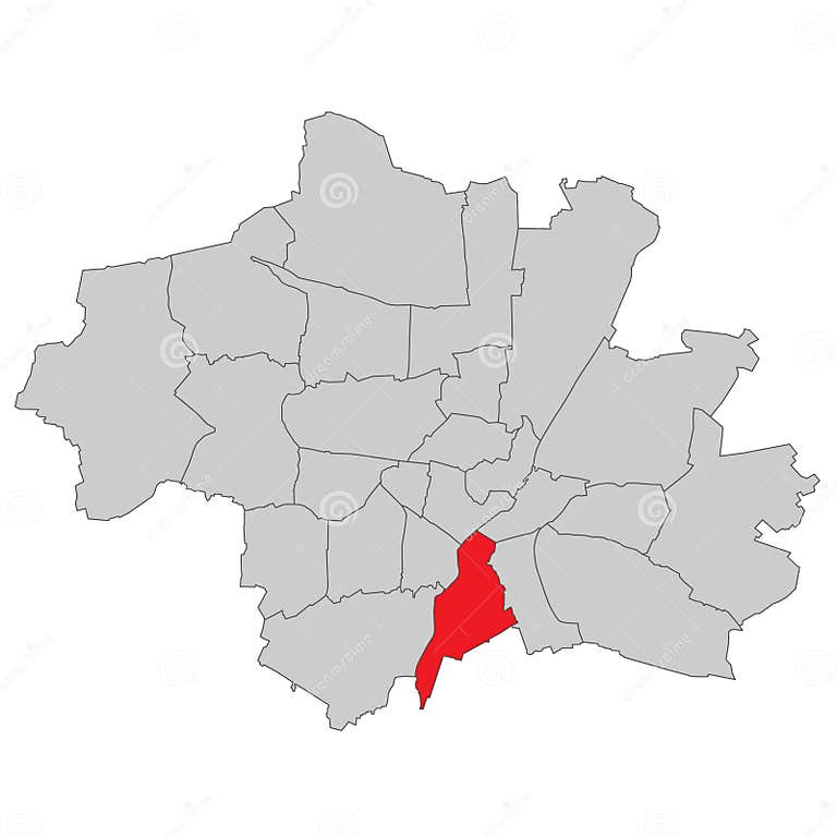 Germany - Map of Munich - High Detailed Stock Illustration ...