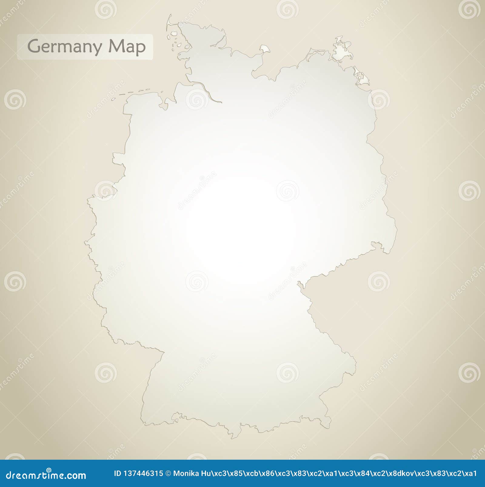 Germany Map Old Paper Background Stock Vector - Illustration of atlas ...