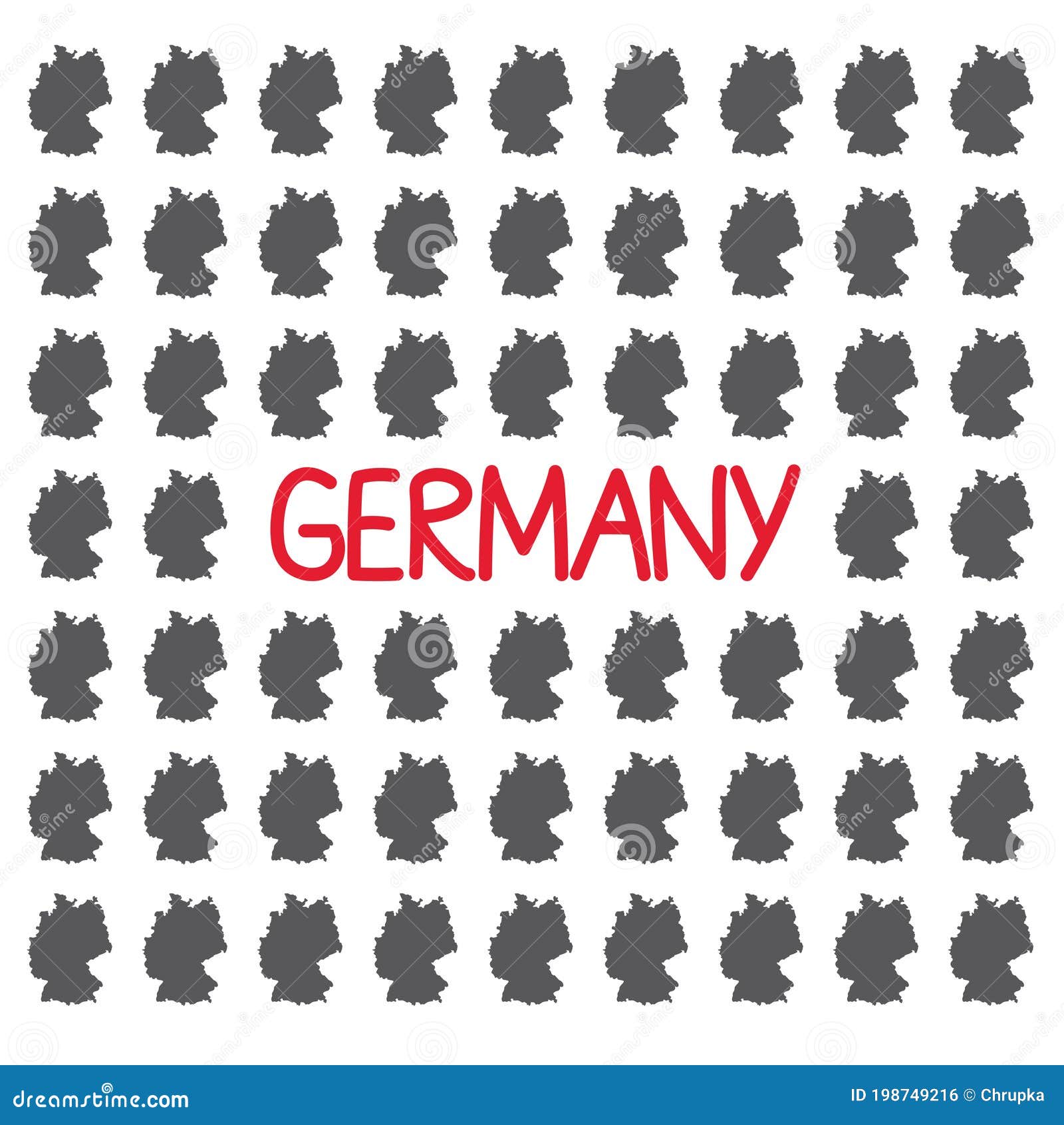 Germany map pattern stock vector. Illustration of silhouette - 198749216