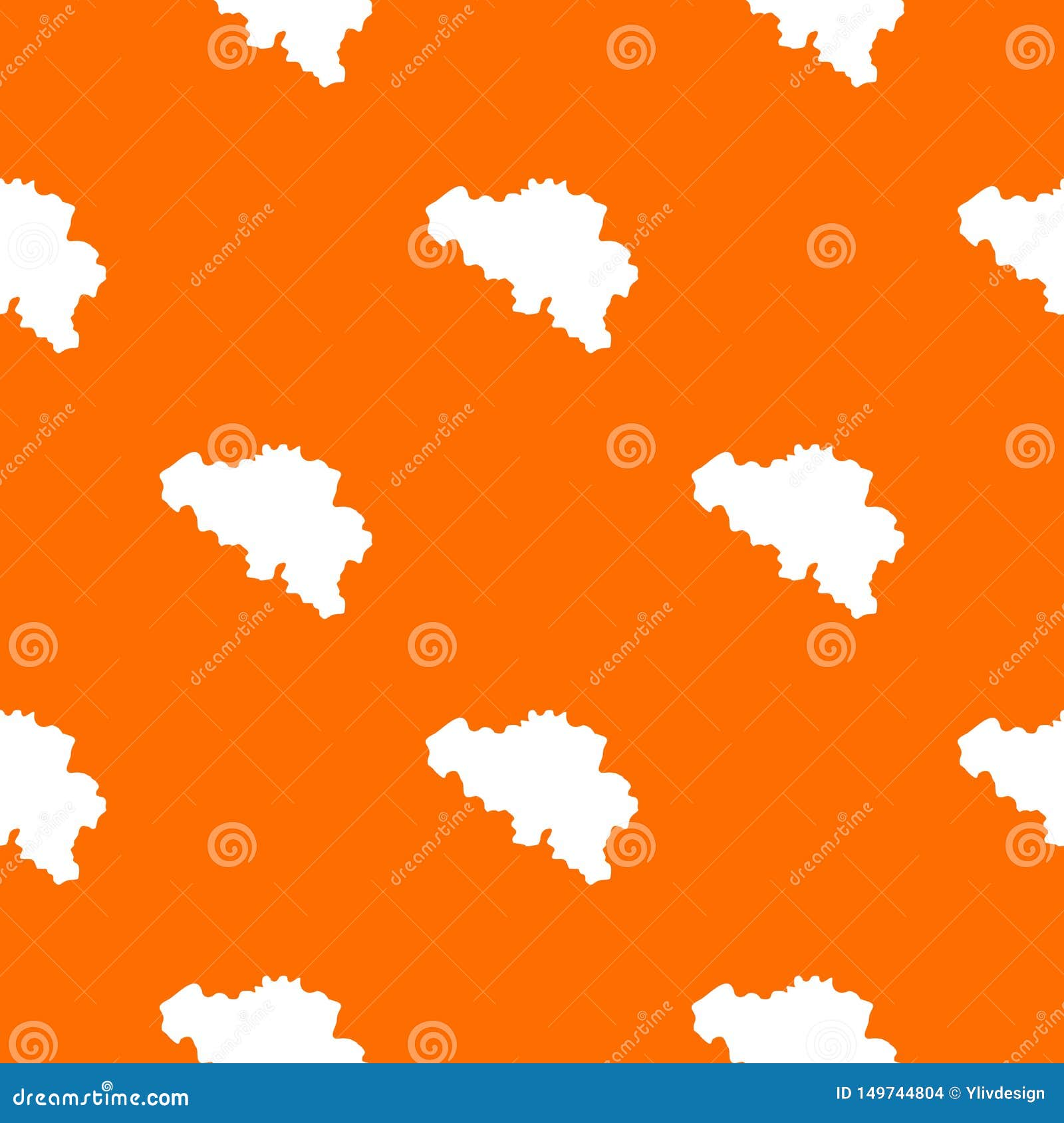 Germany Map Pattern Vector Orange Stock Vector - Illustration of ...