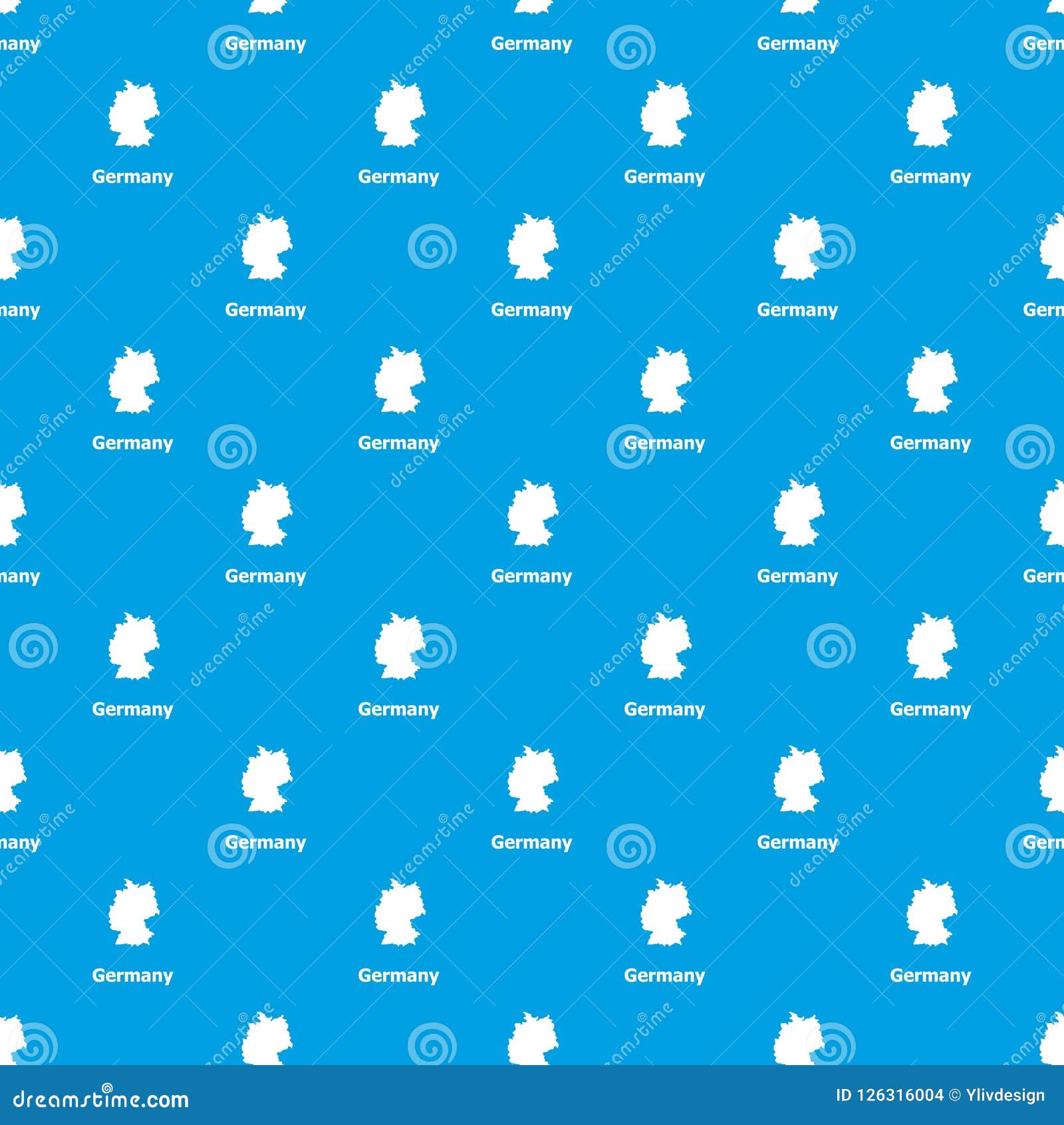 Germany Map Pattern Vector Seamless Blue Stock Vector - Illustration of ...