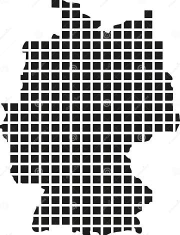Germany map with pixel stock vector. Illustration of icon - 107166943