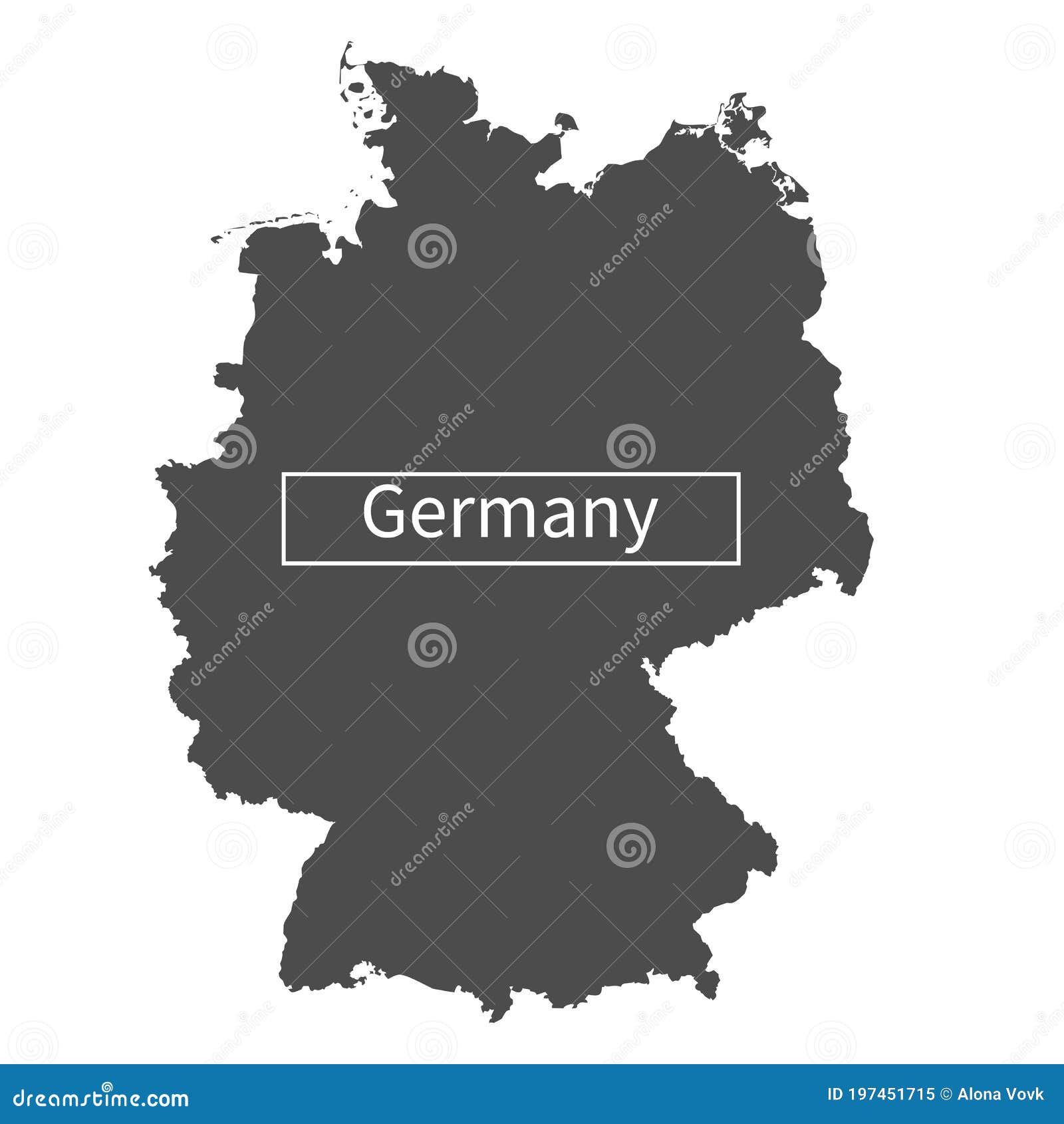 Germany Map - Stock Vector Illustration Stock Illustration ...