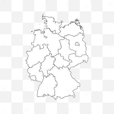 Germany Map on Transparent Background. Vector Illustration Stock ...