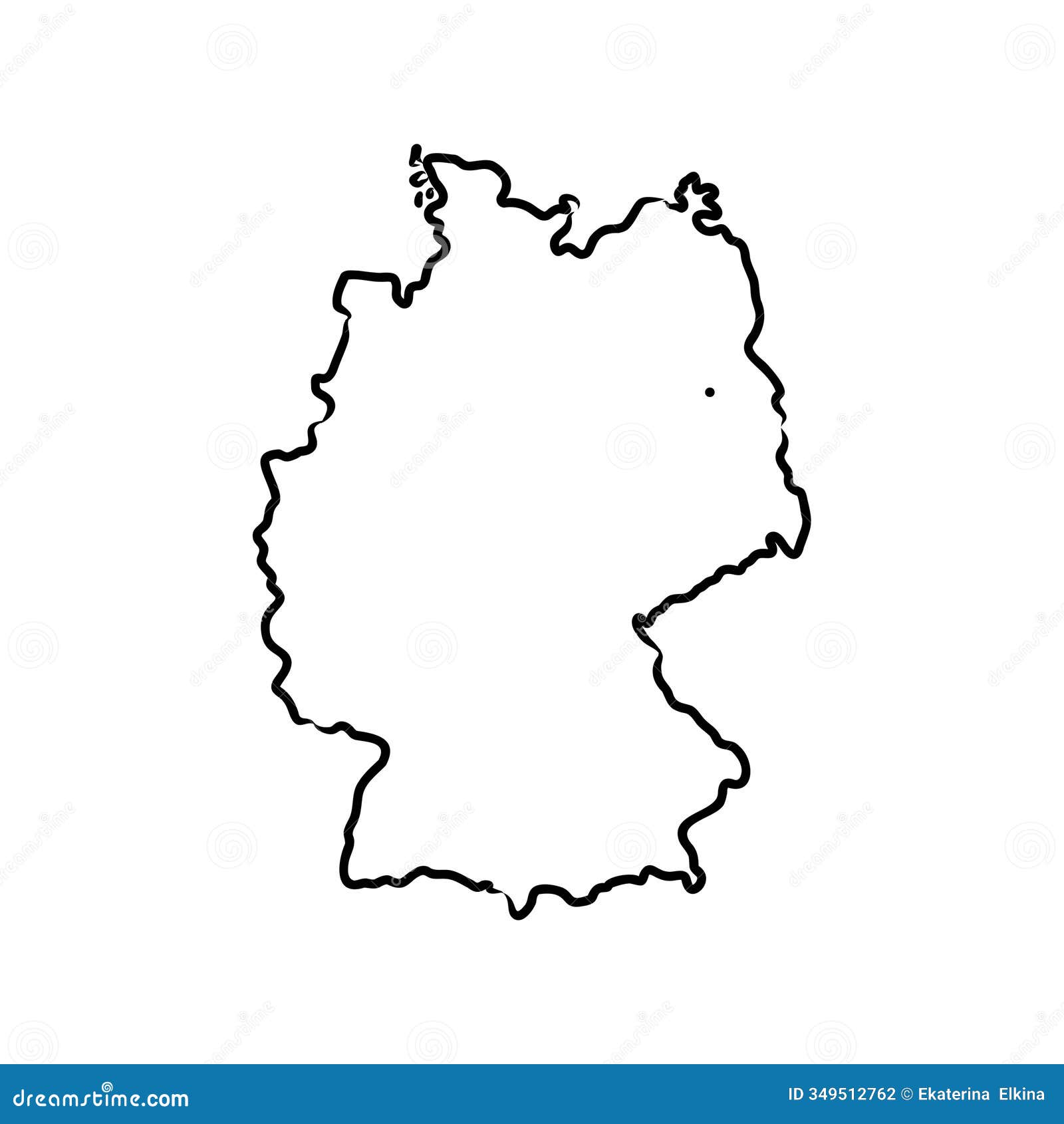 Germany Map Vector Illustration, Scribble Sketch Republic of Germany Map, Germany Map Silhouette ...
