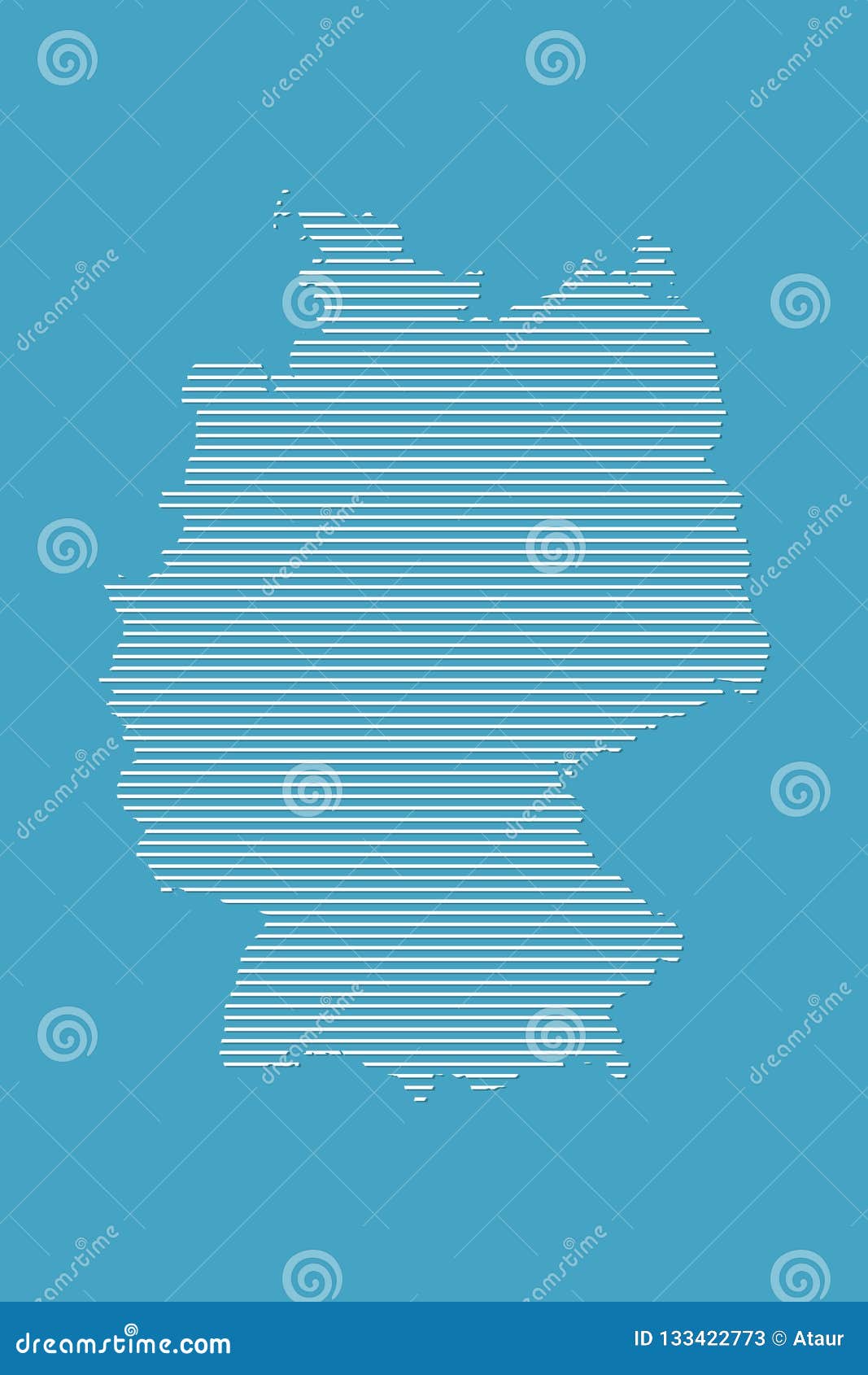 Germany Map Vector Using Blue Straight Lines Pattern on Dark Background ...