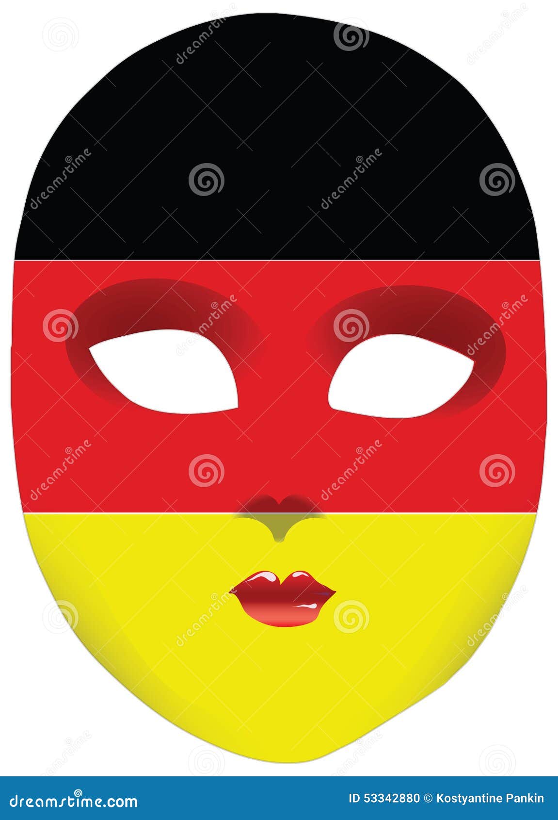 Germany mask stock vector. Illustration of pattern, design - 53342880