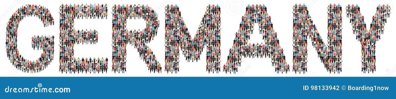 Germany Multi Ethnic Group of People Stock Photo - Image of multi, text ...