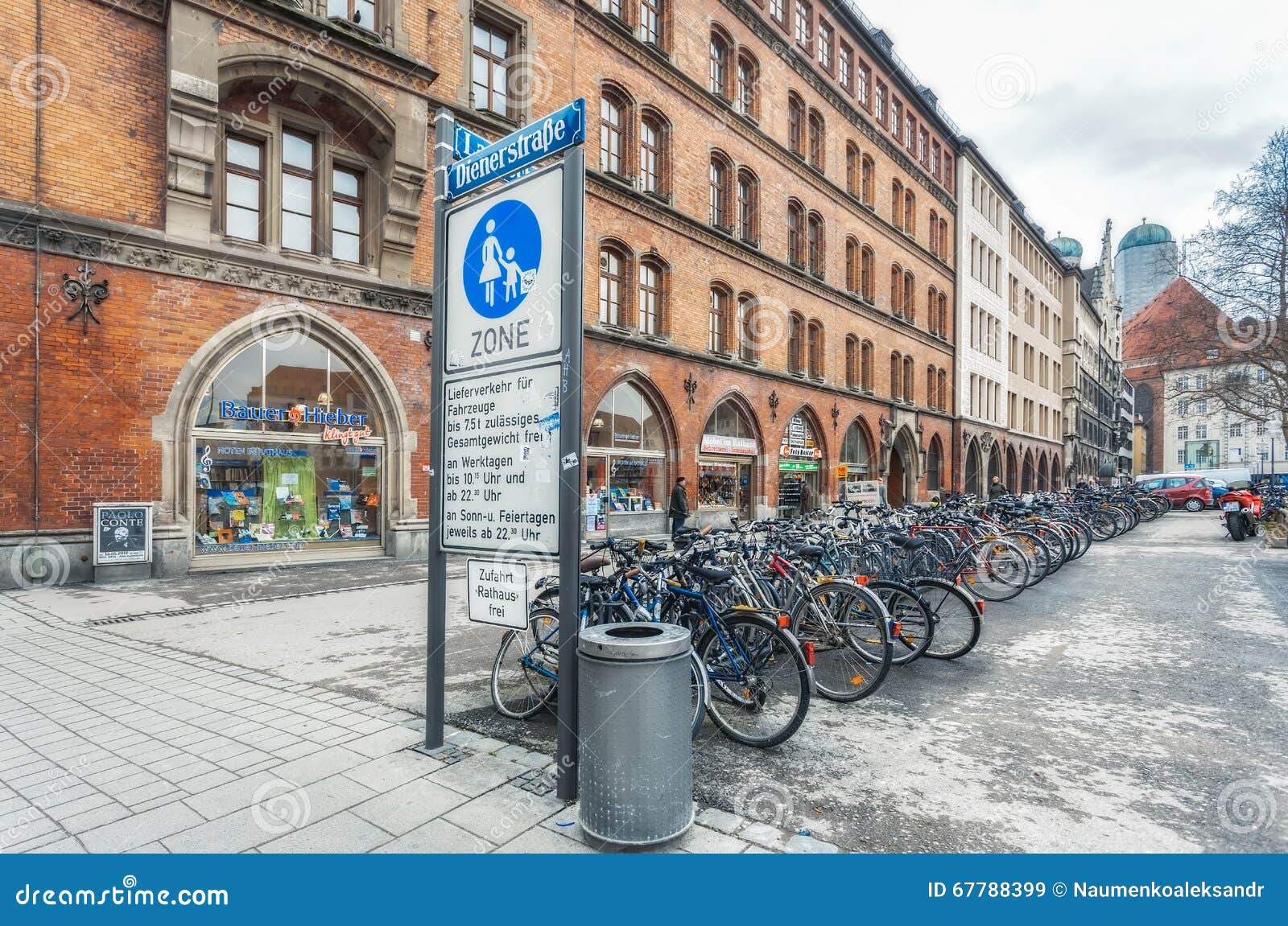 Germany, Munich. Diener Strasse Editorial Stock Image - Image of ...