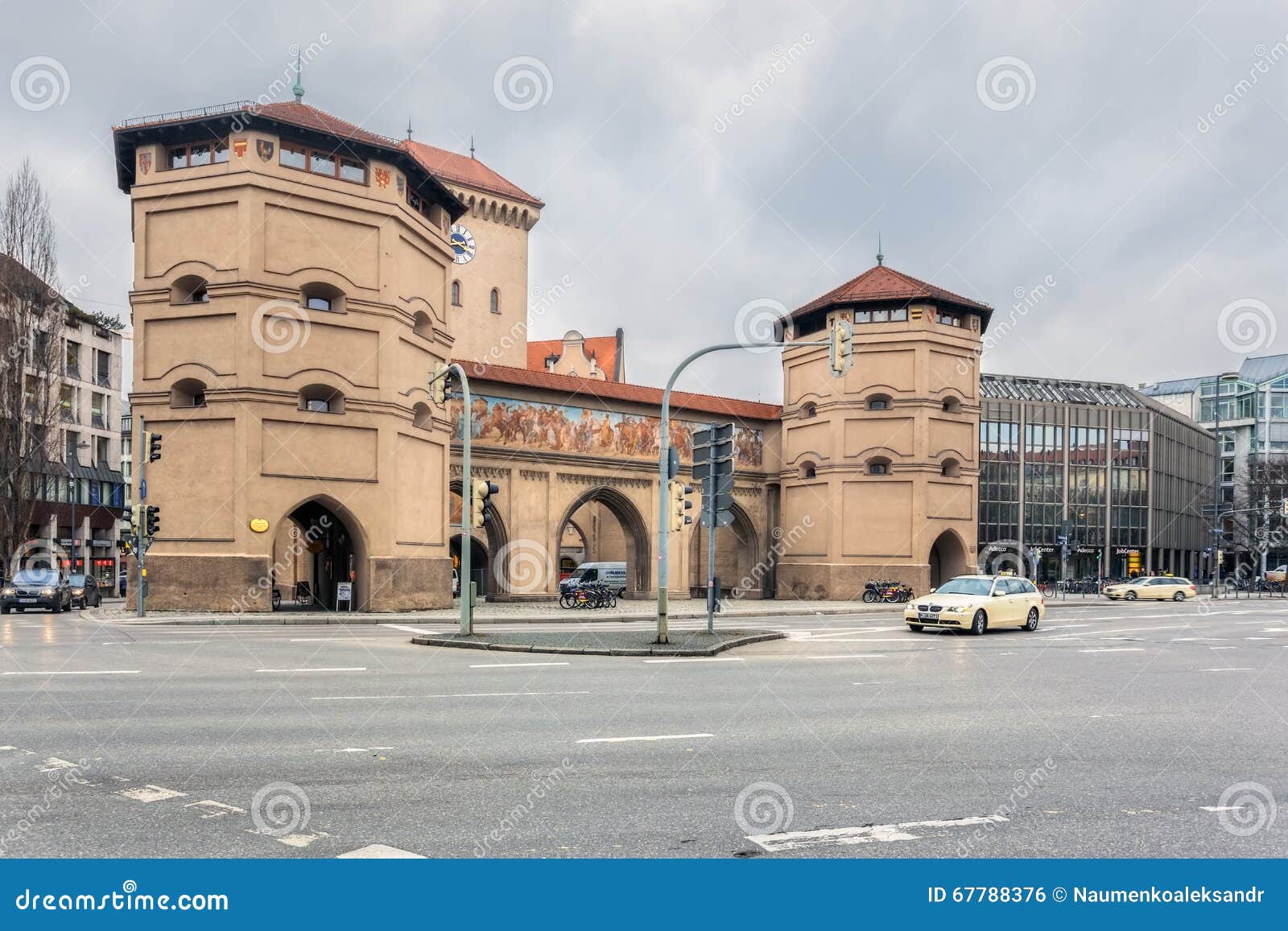 Germany, Munich. Gates Isartor. Editorial Photo - Image of landmark ...