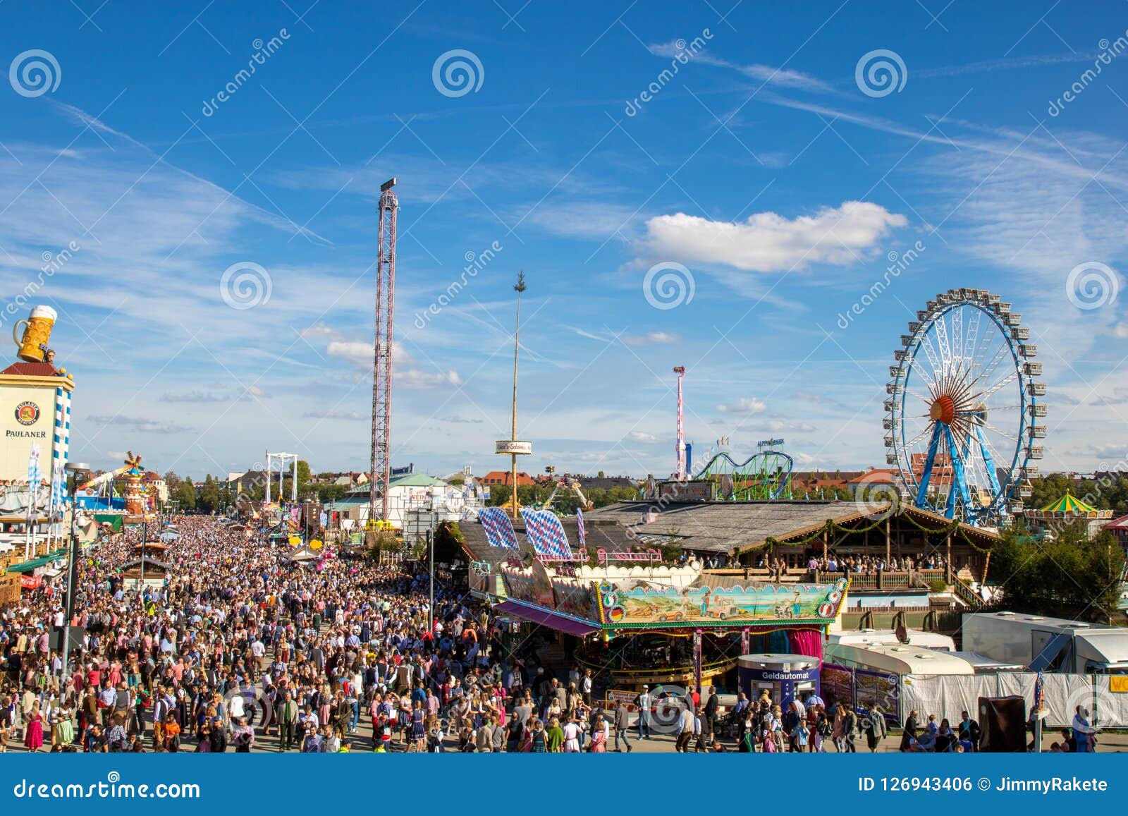 High Angle View on the Overcrowded Oktoberfest in Munich Editorial ...
