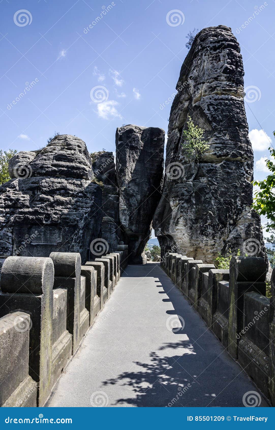 Germany National Park, Bridge in Saxon Switzerland. Bastei Stock Image ...