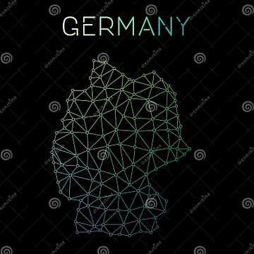 Germany network map. stock vector. Illustration of digital - 93305794