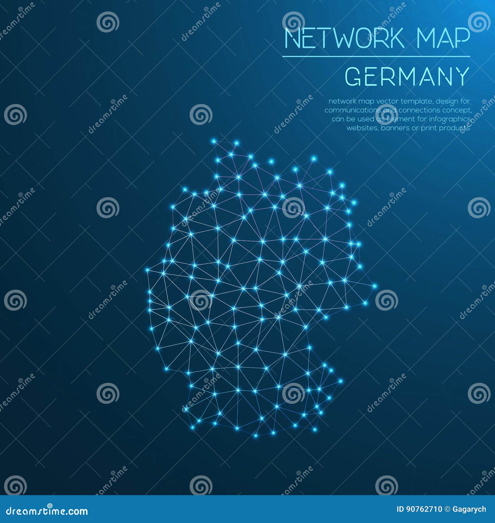 Germany network map. stock vector. Illustration of german - 90762710