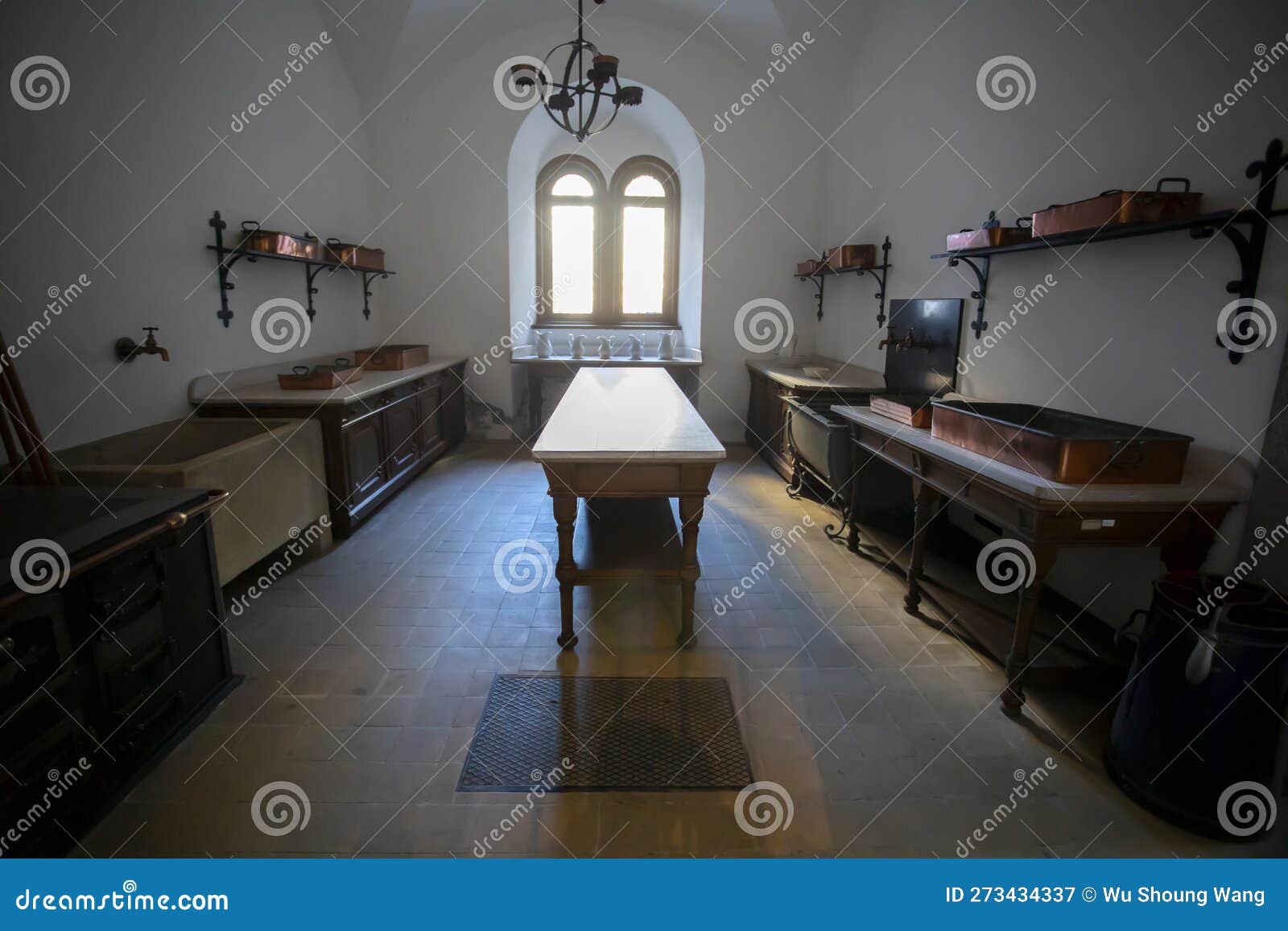 Germany, Neuschwanstein Castle, Inside the Castle, Old, Royal Kitchen ...