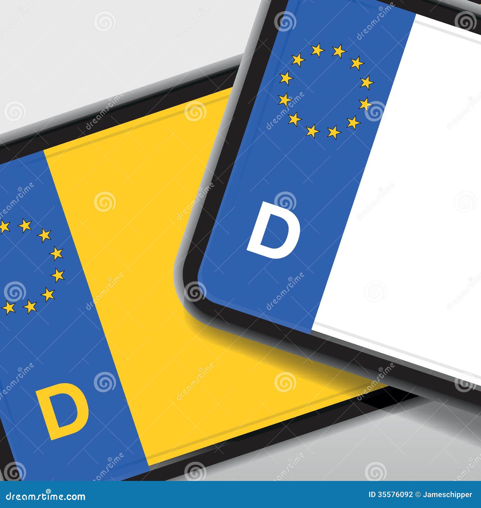 Germany number plate stock vector. Illustration of license - 35576092