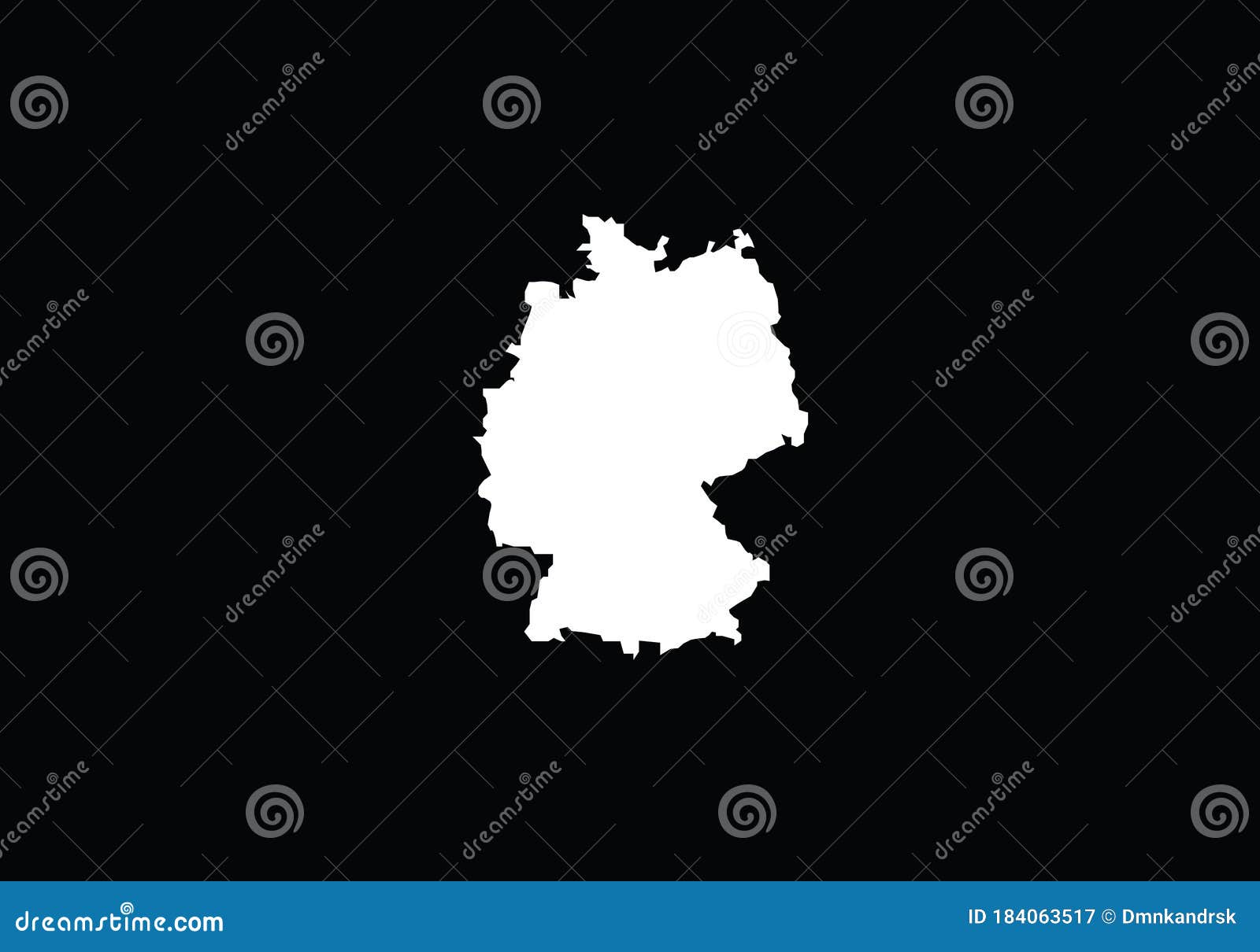 Germany Outline Map National Borders Stock Vector - Illustration of ...