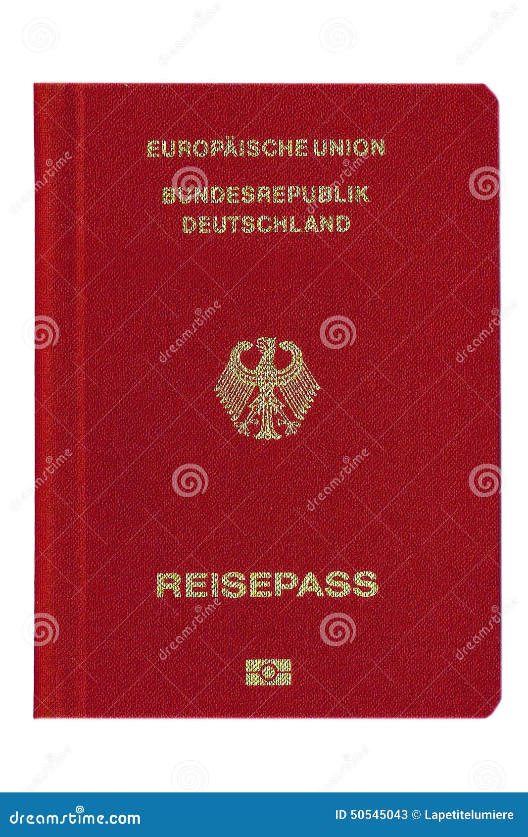 Germany Passport Open Blank Close Up Stock Image - Image of states ...
