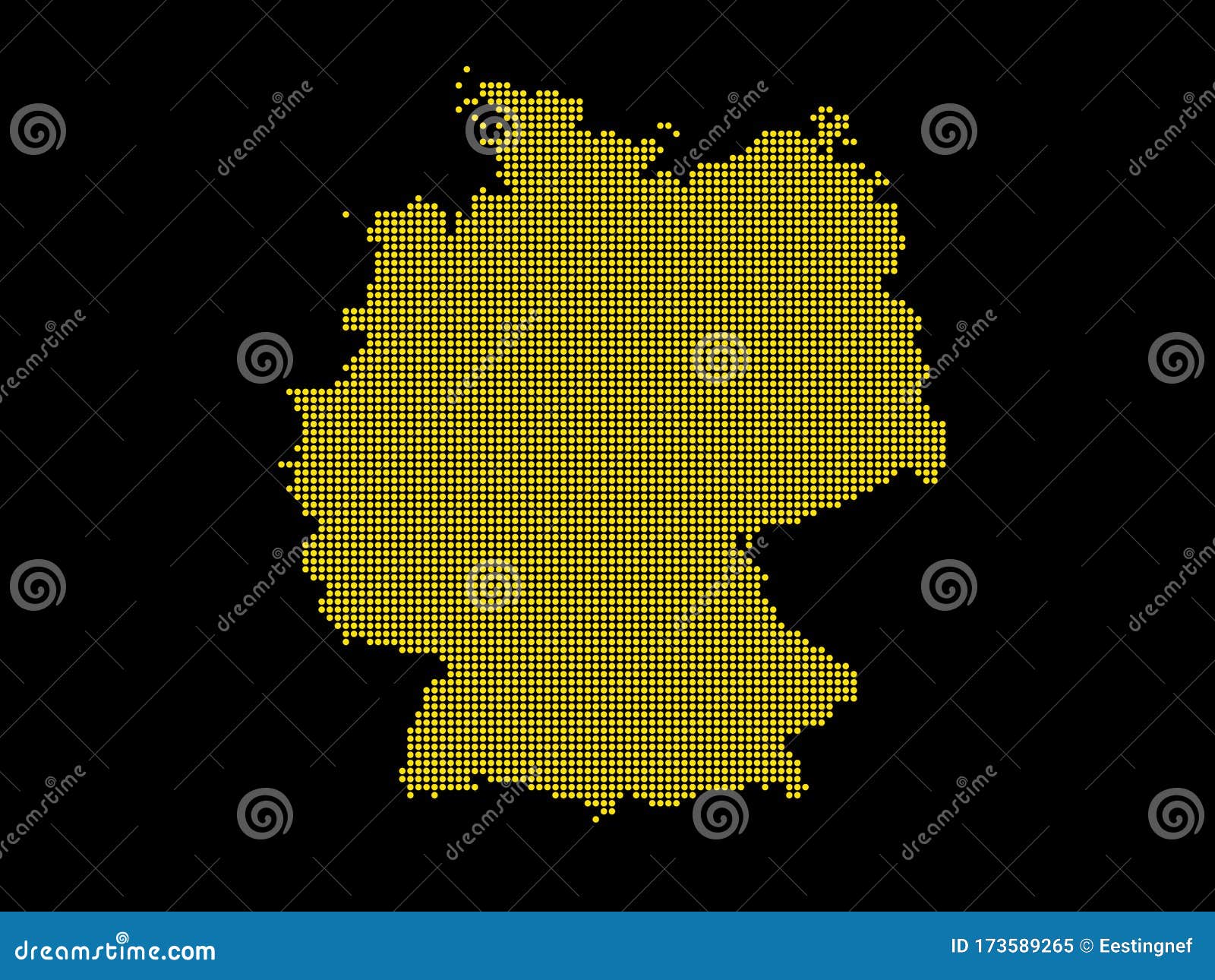 Germany Pixel Map. Vector Illustration Stock Vector - Illustration of ...