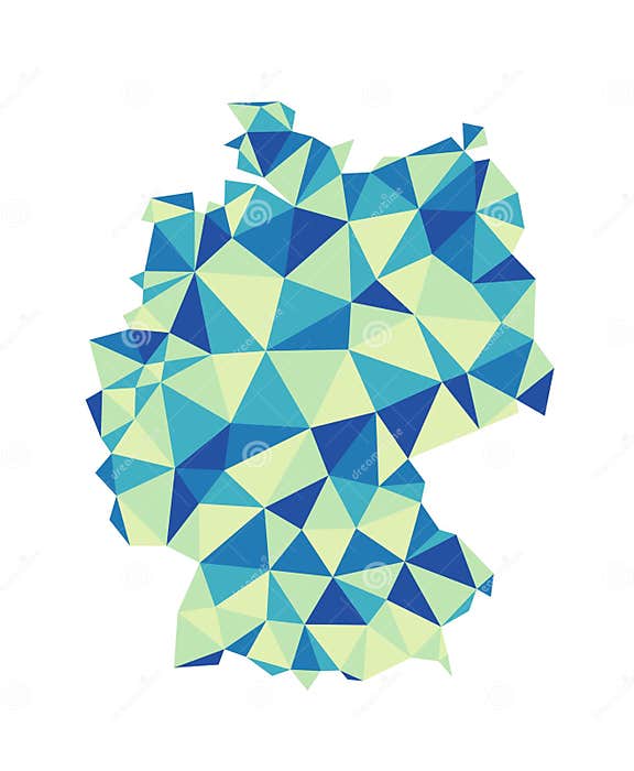 Germany Polygonal Map - Low Poly Style Stock Vector - Illustration of ...