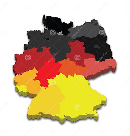 Germany Province Map stock illustration. Illustration of colorful ...