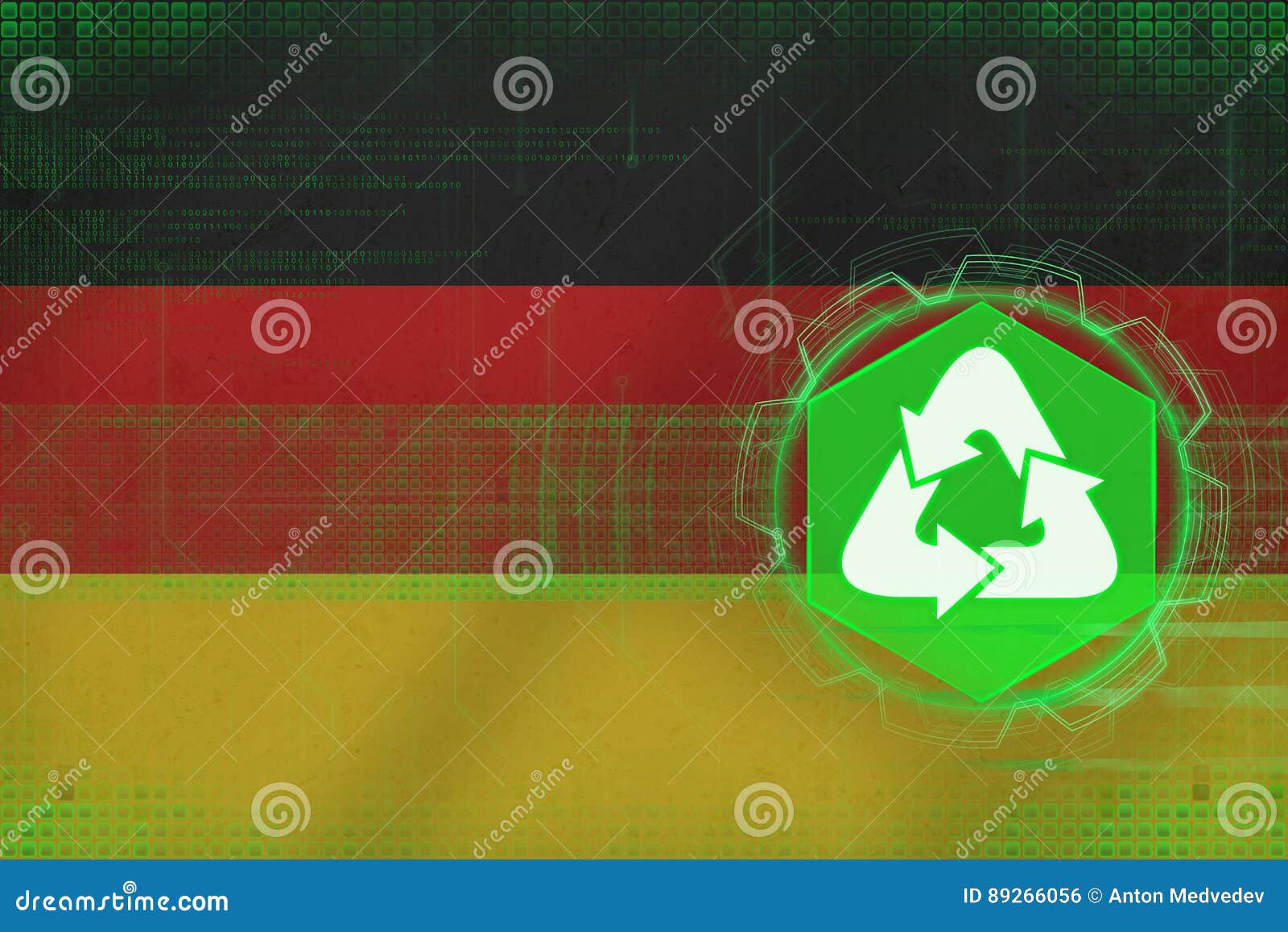 Germany Recycling. Eco Concept. Stock Illustration - Illustration of ...
