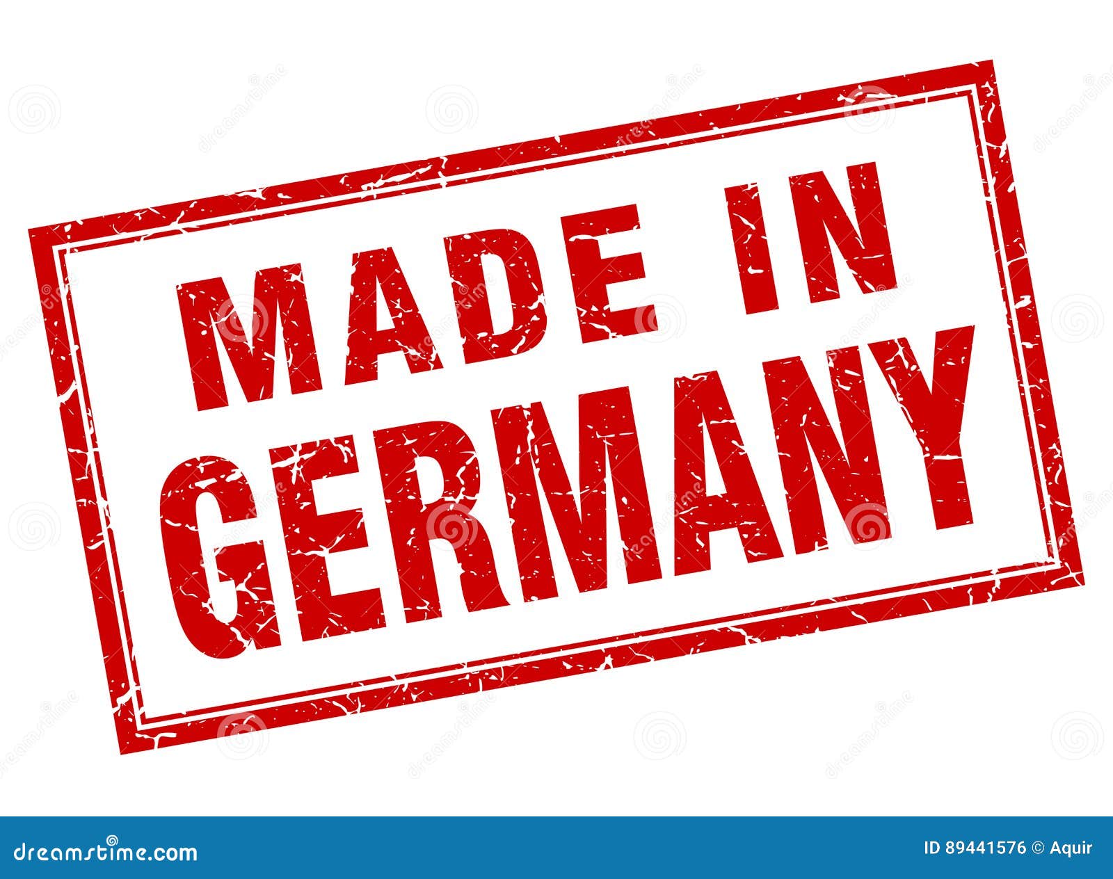 Germany Red Square Grunge Stamp Stock Vector - Illustration of stamp ...
